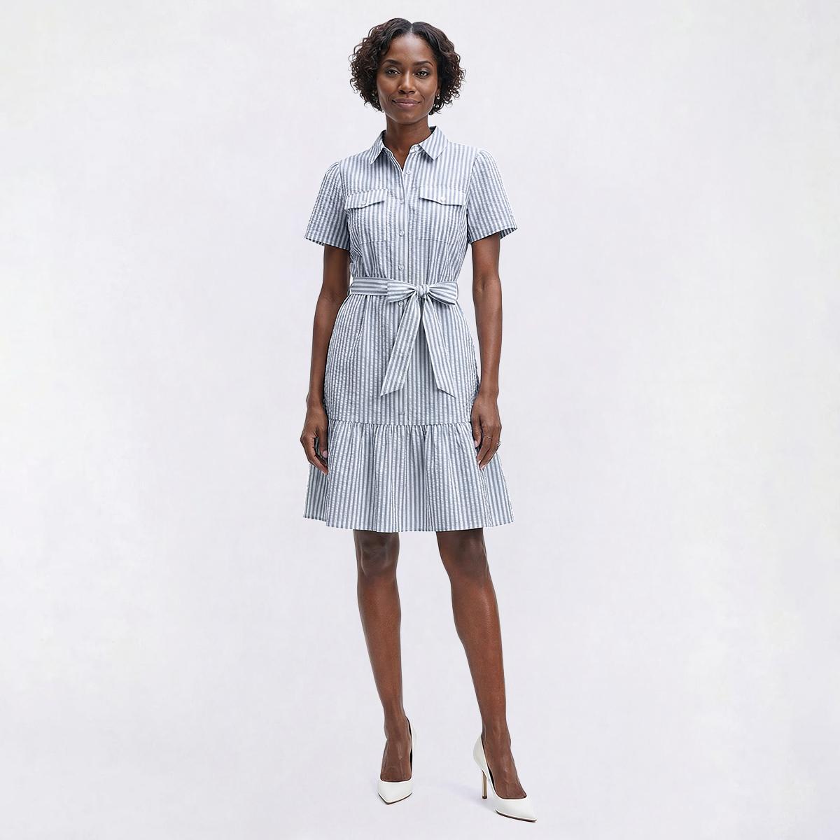Click here for Womens Absolutely Famous Short Sleeve Flounce Hem... prices